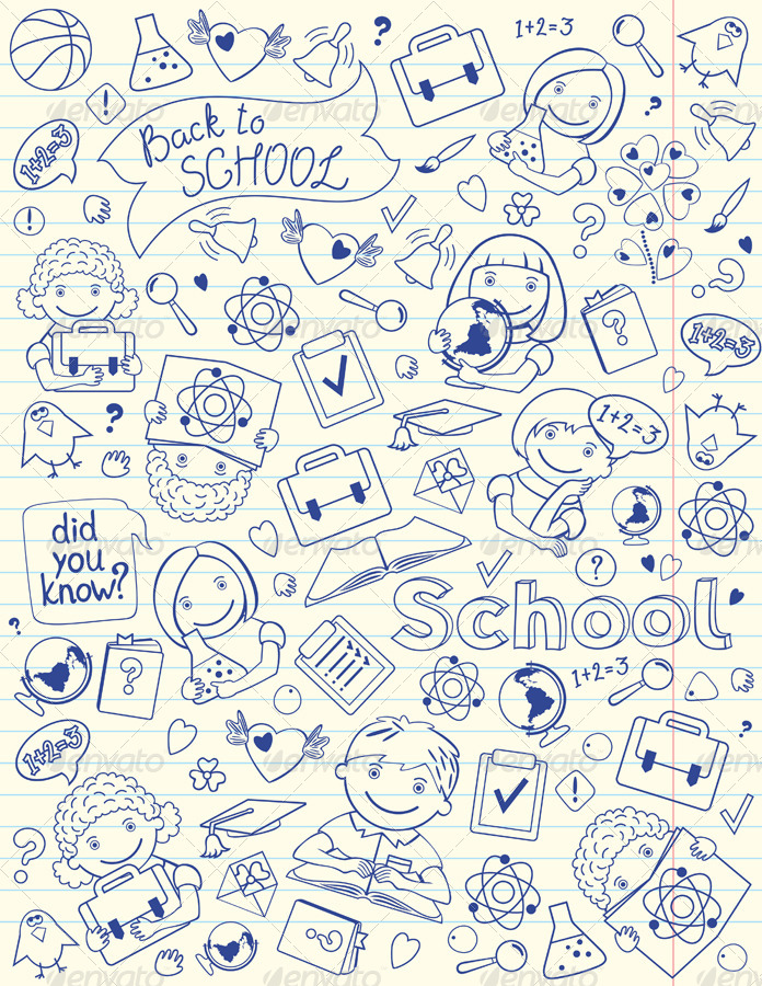 School Backgrounds Set, Vectors | GraphicRiver