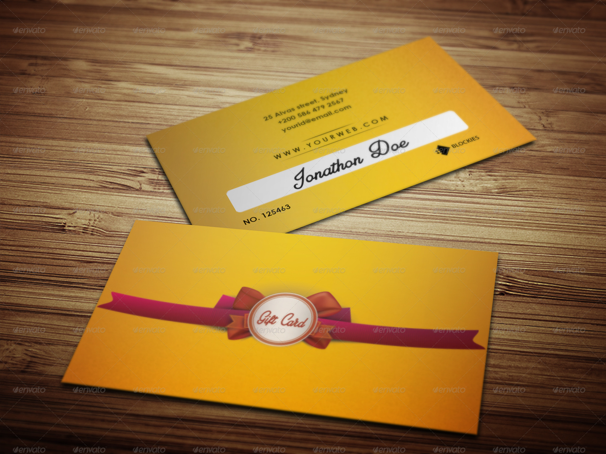 Simple and Clean Gift Card Template, Print Templates | GraphicRiver