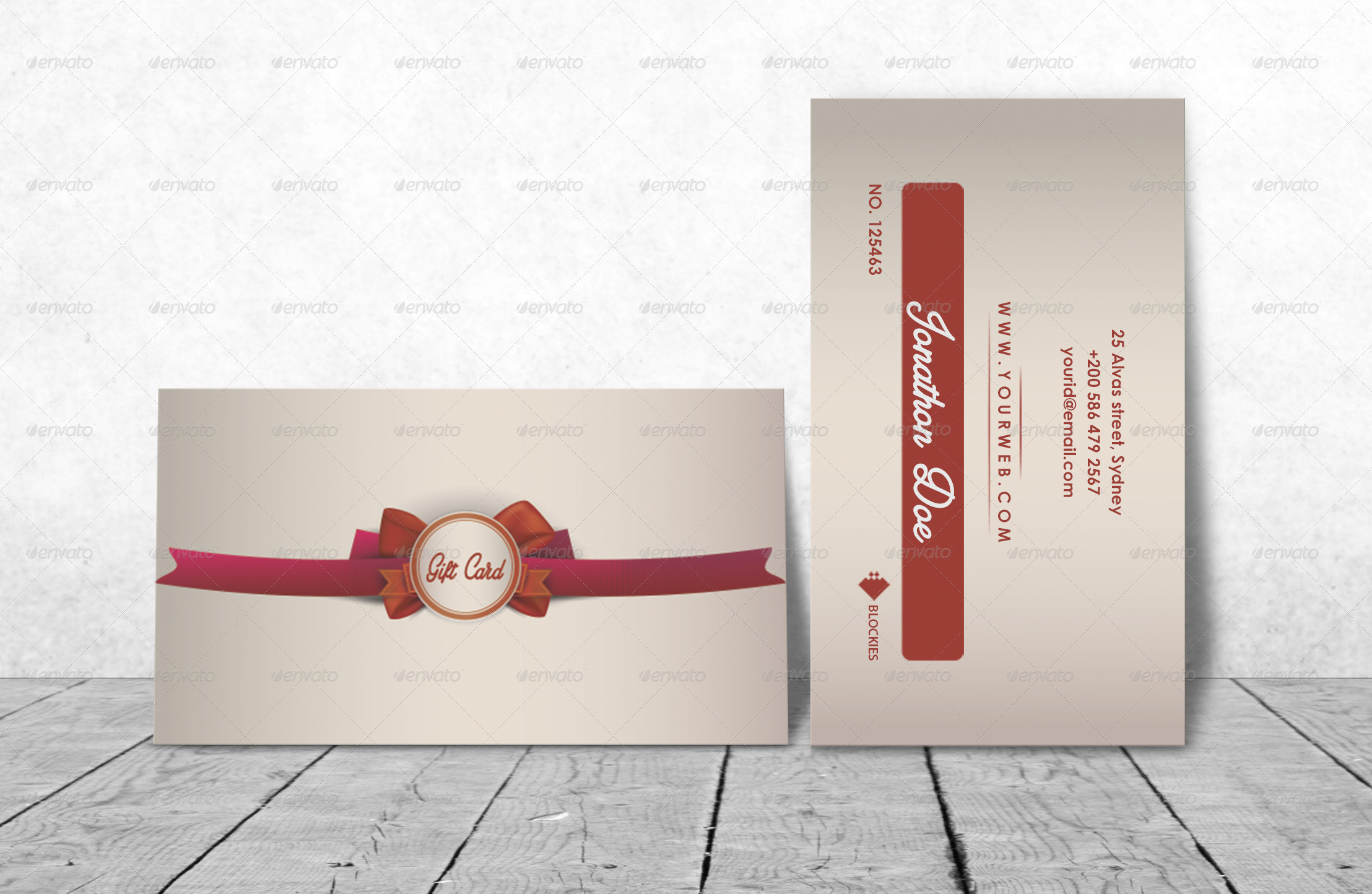 Simple and Clean Gift Card Template, Print Templates | GraphicRiver