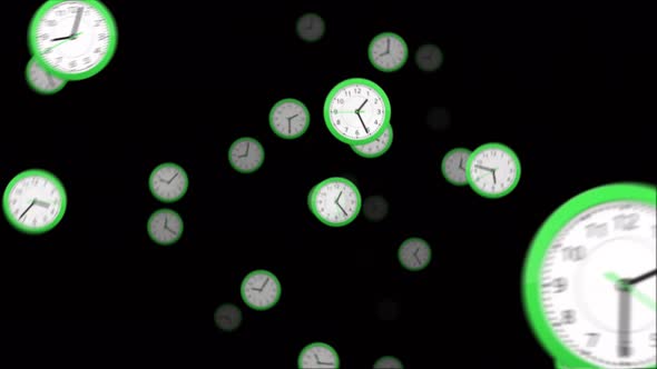 Clock time lapse and moving fast animation, Different clocks rotating ...