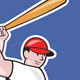 Baseball Player Batting Circle Cartoon, Vectors | GraphicRiver