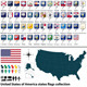 USA States Flags Collection, Vectors | GraphicRiver
