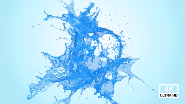 Abstract Blue Water Splash 4K, Motion Graphics | VideoHive