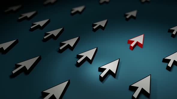 Mouse Cursors and Different Red Cursors Between, Motion Graphics ...