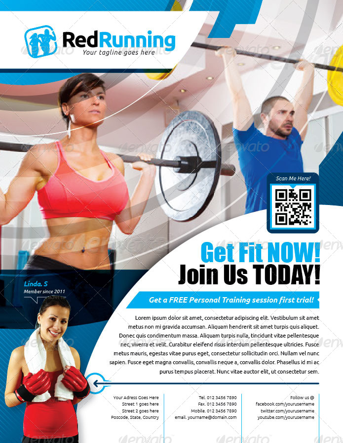 Fitness Flyer Vol.12, Print Templates | GraphicRiver