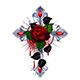 Cross with a Red Rose, Vectors | GraphicRiver