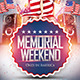 Memorial Day Weekend and 4th July Flyer, Print Templates | GraphicRiver
