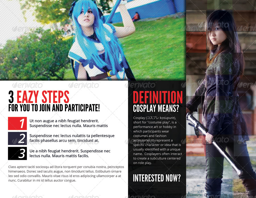 Otakurino Internation Cosplay Contest Bifold, Print Templates ...