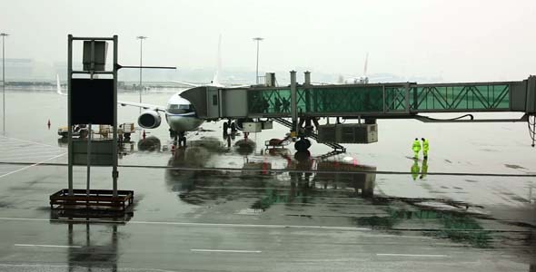 Aeroplane With Landing Pier 2, Stock Footage | VideoHive