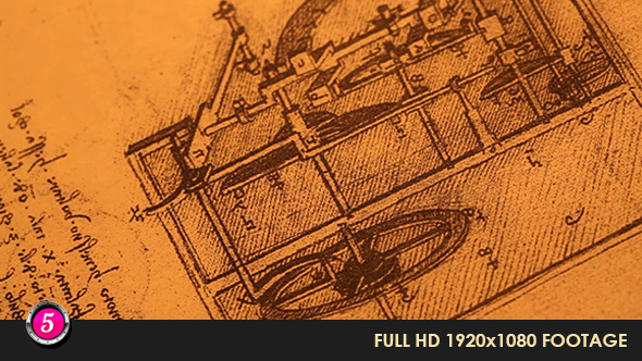 Old Engineering Drawings 6, Stock Footage | VideoHive