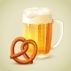 Mug of Beer Pretzel Emblem, Vectors | GraphicRiver