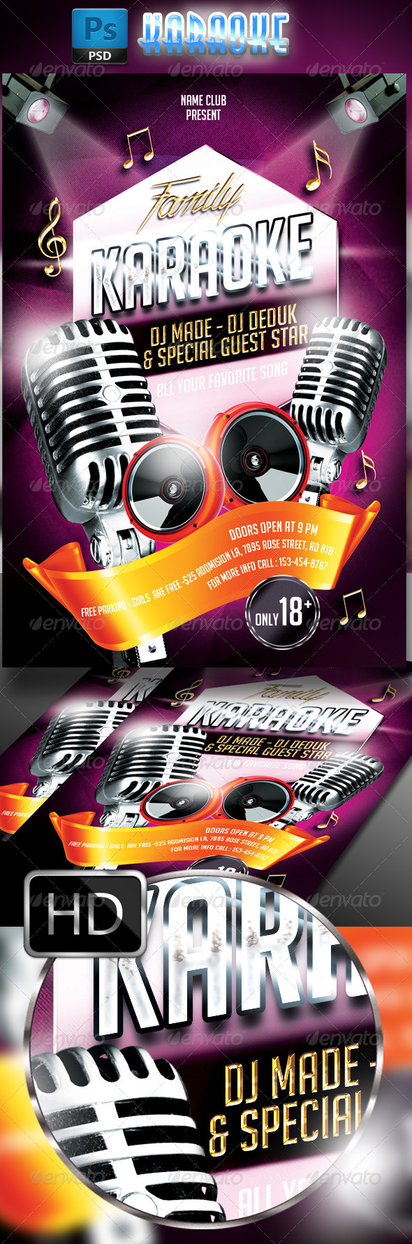 Karaoke Flyer Template by MadeDeduk | GraphicRiver