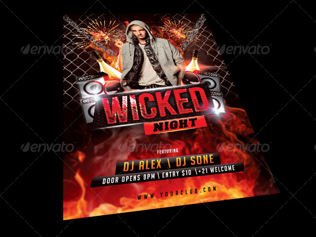 Wicked Night Flyer, Print Templates | GraphicRiver