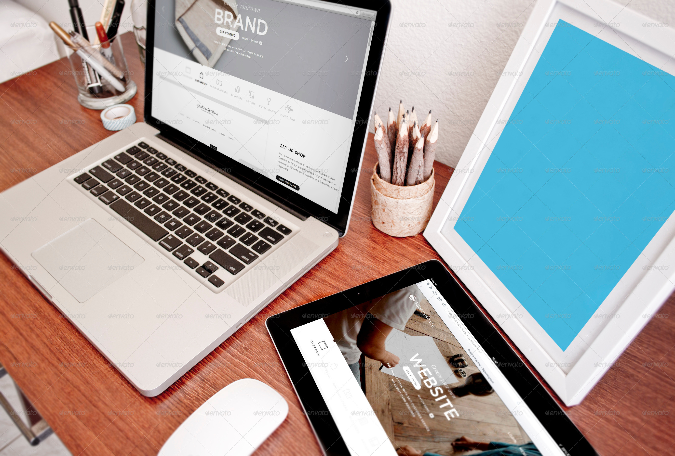 Display Poster Workspace Mock-Up, Graphics | GraphicRiver