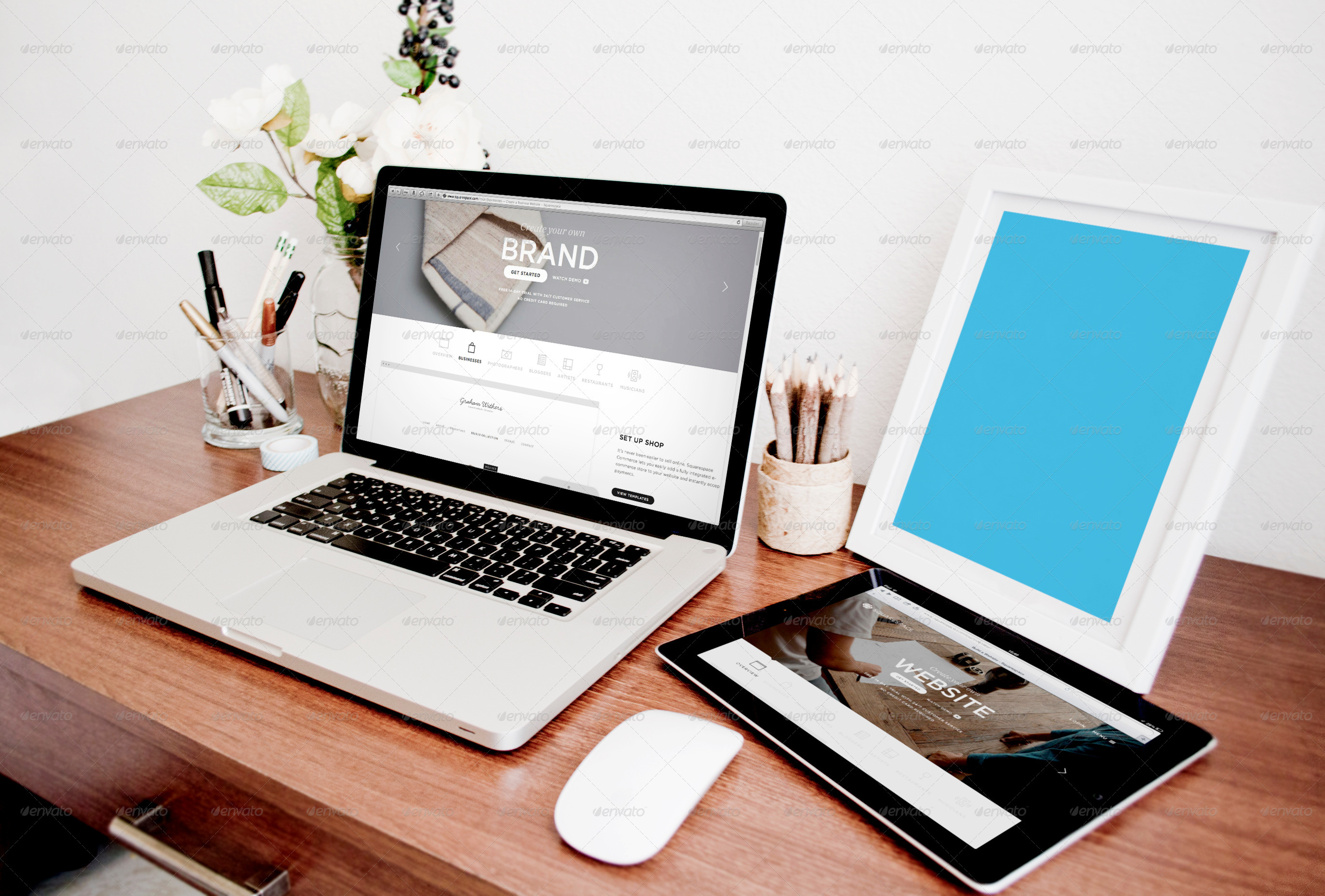 Display Poster Workspace Mock-Up, Graphics | GraphicRiver