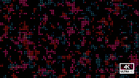 Multi Colored Digital Circle Led Display Background Animation Looped V4 ...
