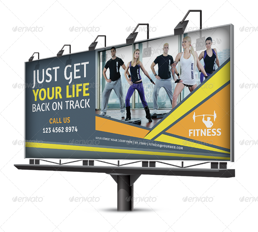 Health & Fitness Billboard Template | Volume 1, Print Templates ...