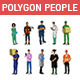 Polygonal Style People Professionals Set, Vectors | GraphicRiver