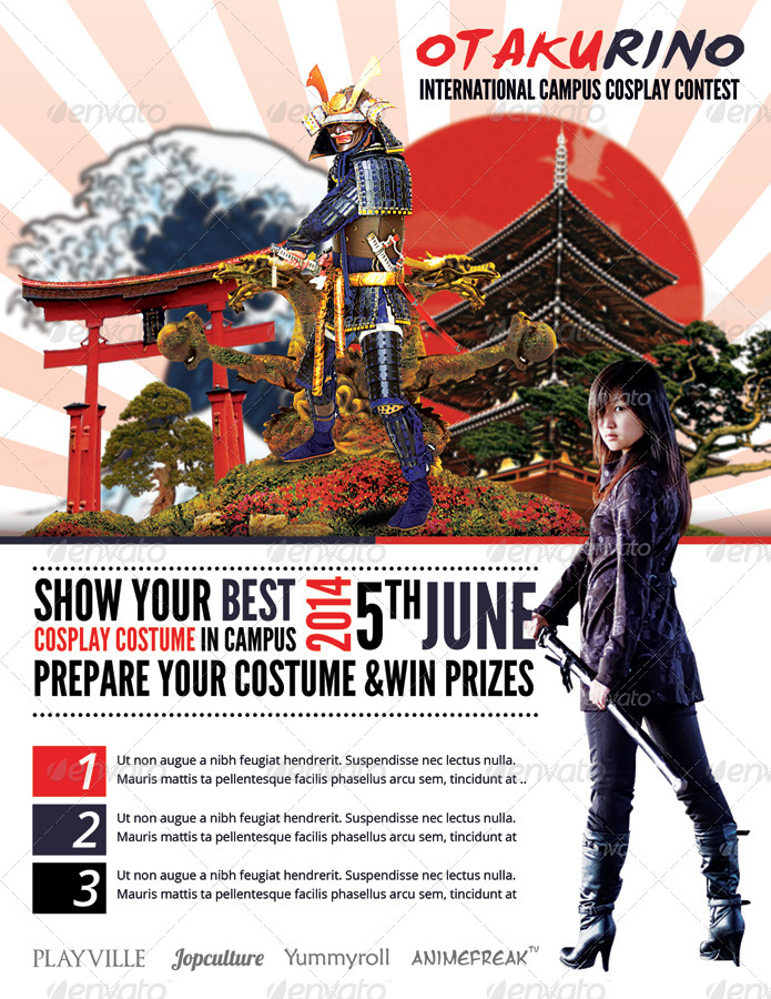 Otakurino Cosplay Contest Design Series Bundle by totopc | GraphicRiver