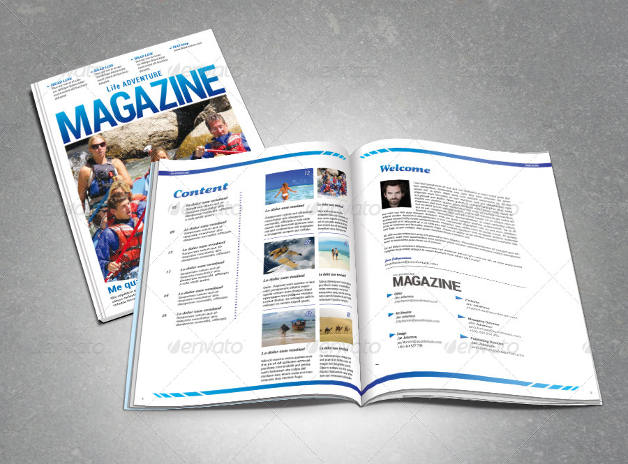 Adventure Magazine Template, Print Templates | GraphicRiver