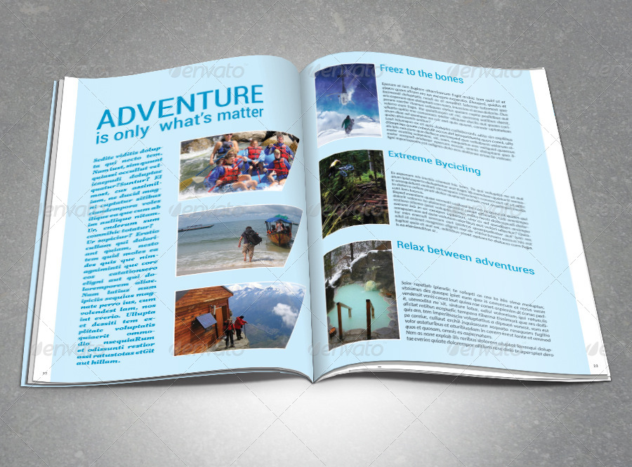 Adventure Magazine Template, Print Templates | GraphicRiver