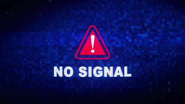 No Signal Text Digital Noise Twitch Glitch Distortion Effect Error ...
