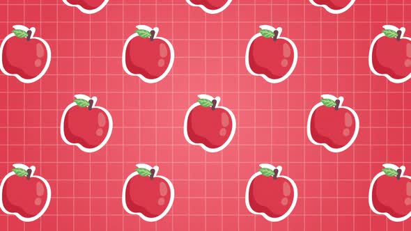 Apple Fruits Food Animation Background, Motion Graphics | VideoHive