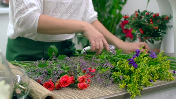 Conditioning Flowers for Arrangement , Stock Footage | VideoHive