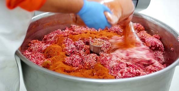 Mixing Mince Meat With Spices, Stock Footage | VideoHive