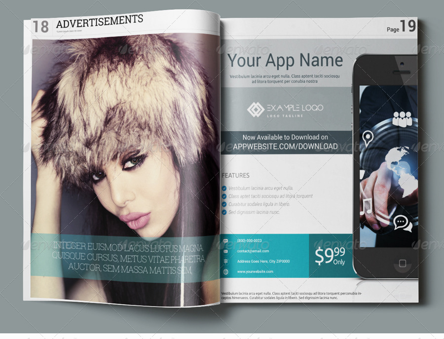 Web Style Magazine Template, Print Templates | GraphicRiver