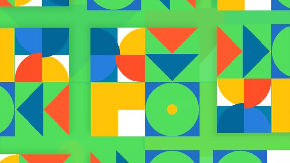 Abstract Bright Geometric Shapes for Children Seamless Loop, Motion ...