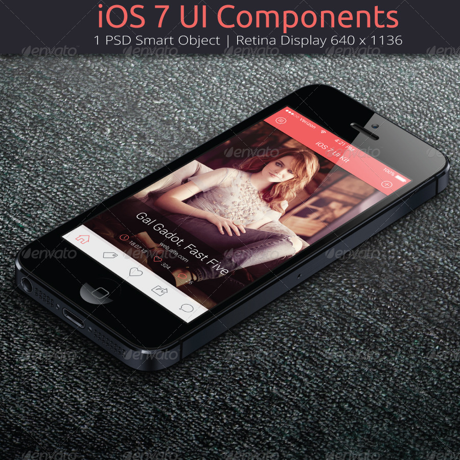 iOS 7 UI Components Kit, Web Elements | GraphicRiver