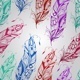 Seamless Pattern with Watercolor Feathers, Vectors | GraphicRiver