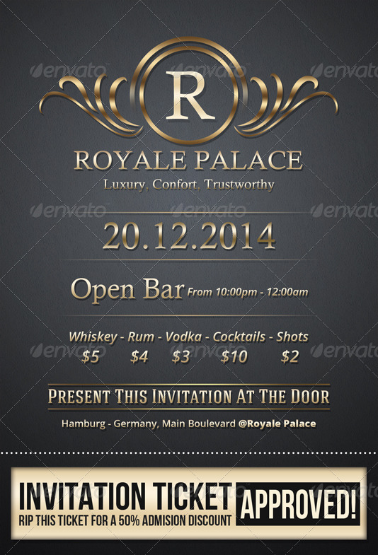 Royale Invitation, Print Templates | GraphicRiver