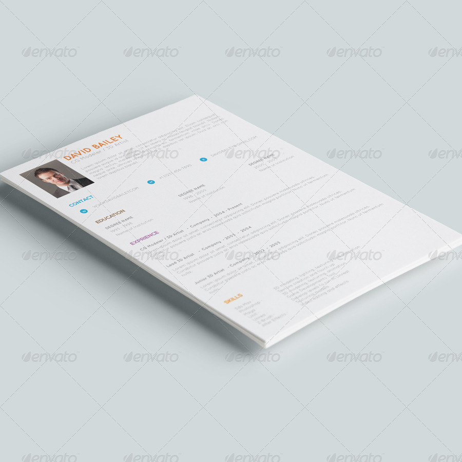 Clean & Creative Resume, Print Templates | GraphicRiver