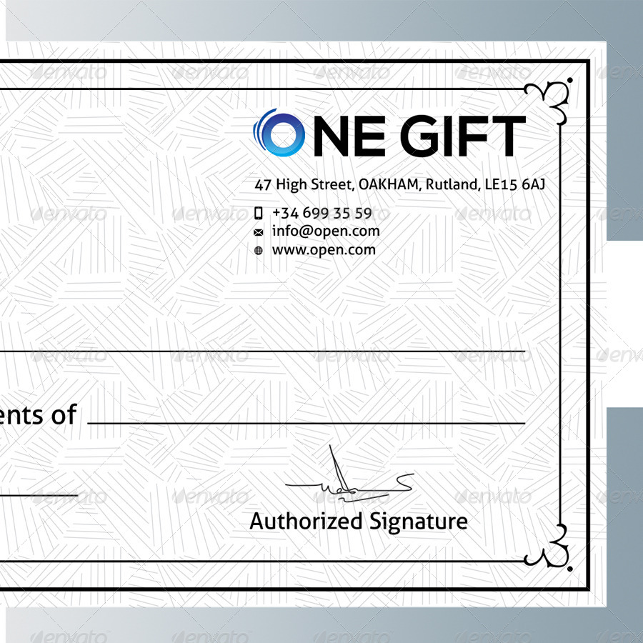Simple Gift Certificate GD008, Print Templates | GraphicRiver