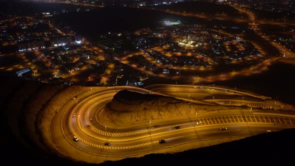 Night Road From The Top time lapse, Stock Footage | VideoHive