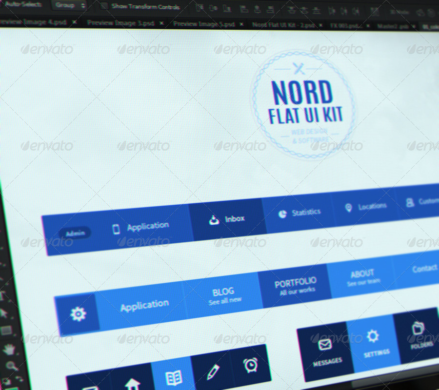 Nord Flat UI Kit, Web Elements | GraphicRiver