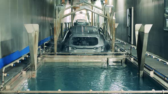 Car Body Electrophoretic Coating Process at a Car Manufacturing ...