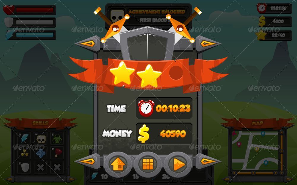 Cartoon Games GUI Pack 17, Game Assets | GraphicRiver