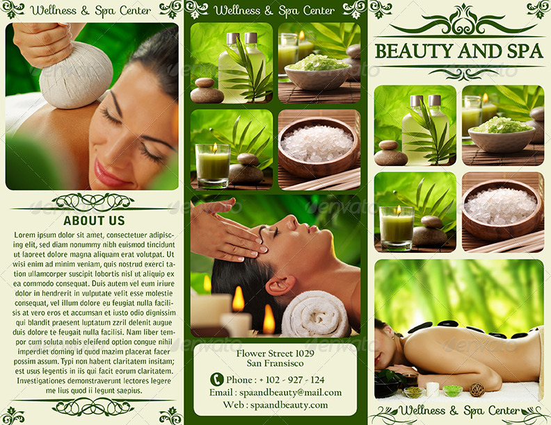 TriFold Spa Brochure, Print Templates | GraphicRiver