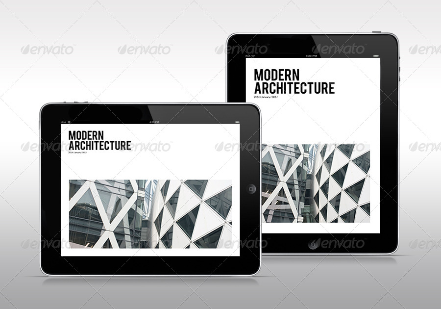 Tablet Modern Architecture Magazine Template, ePublishing | GraphicRiver