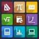 Mathematics Flat Icons Set 52, Icons | GraphicRiver