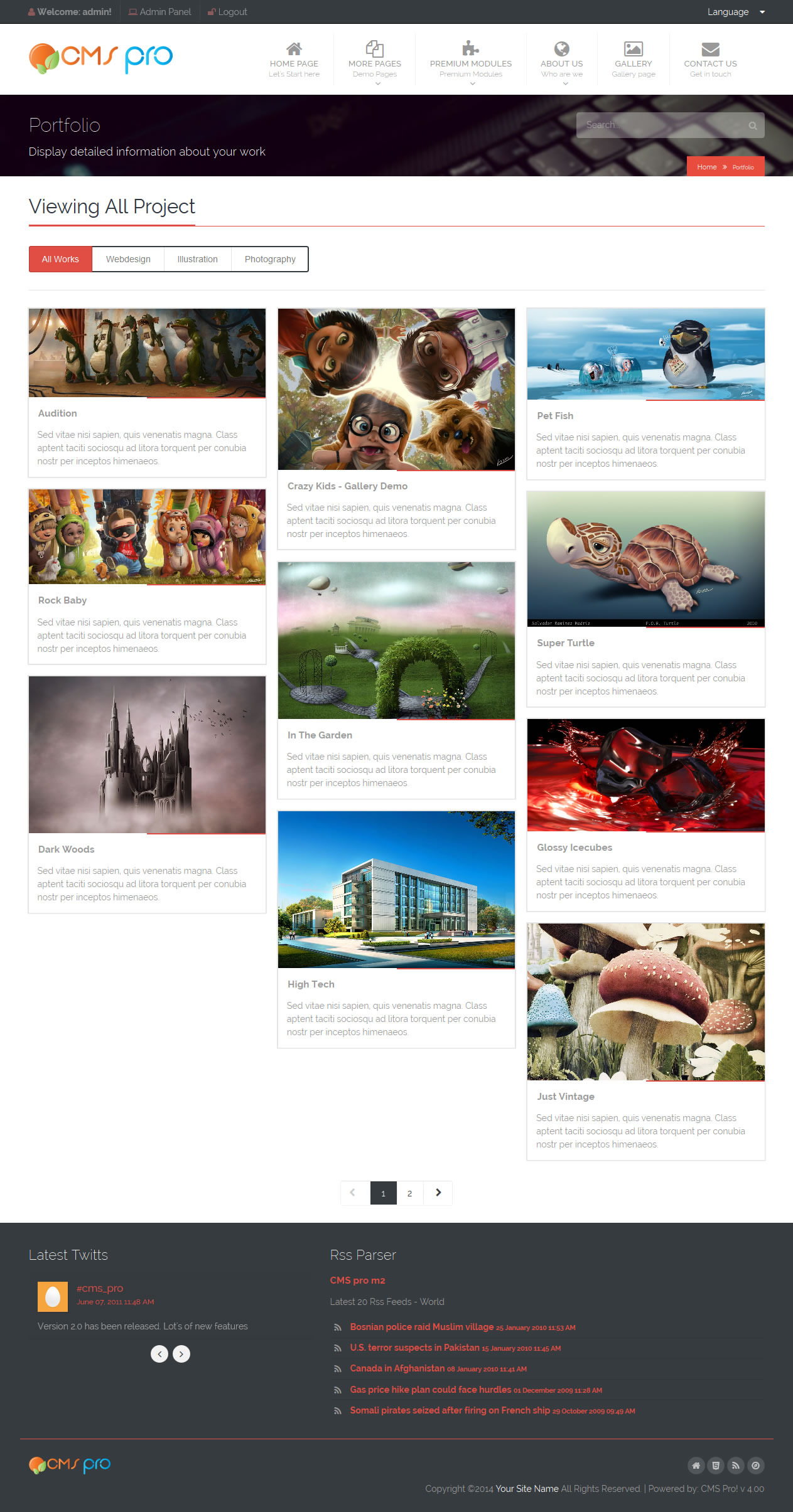 Portfolio Module for CMS pro by gewa13 | CodeCanyon