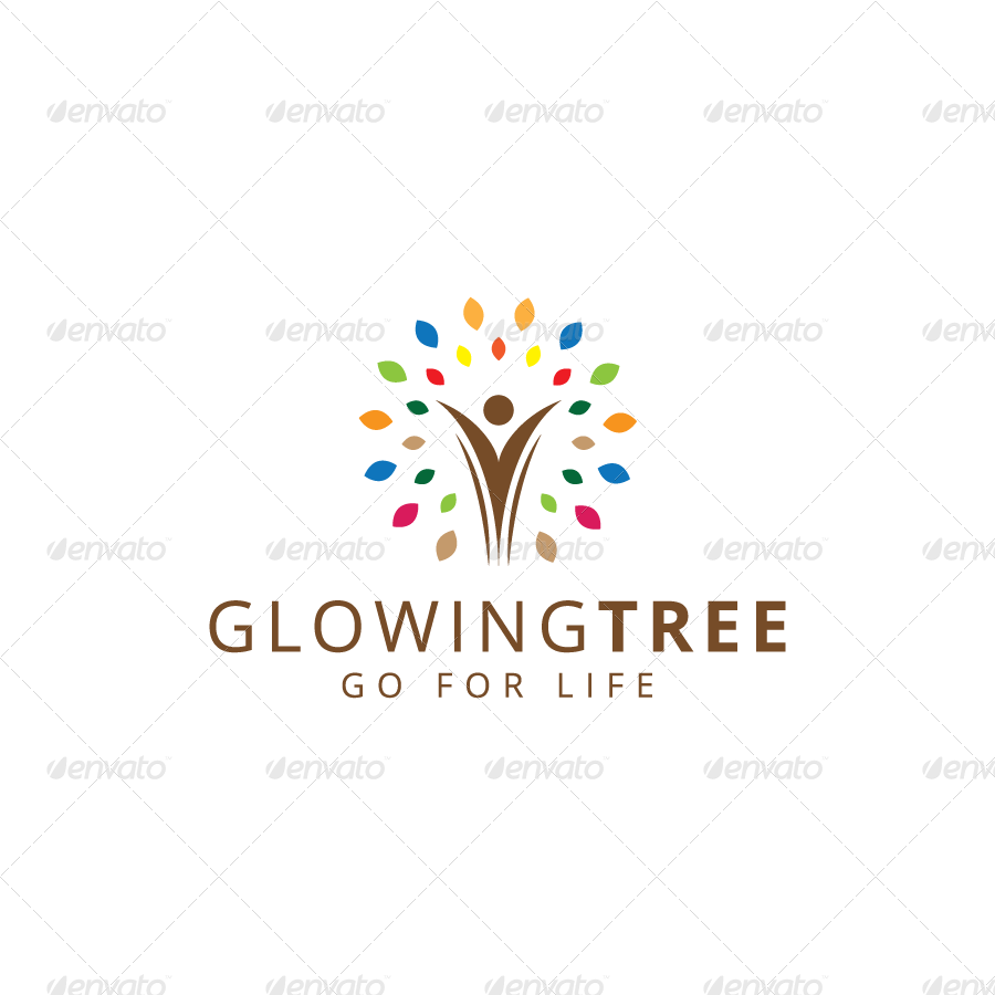 Glowing Tree Logo, Logo Templates | GraphicRiver