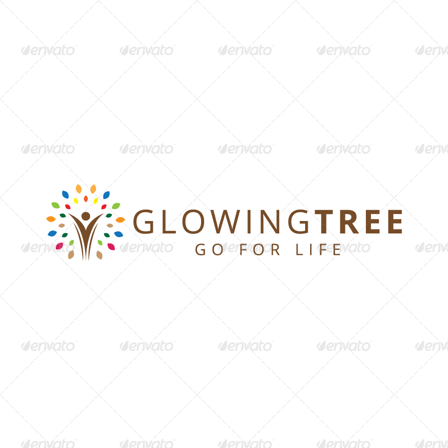 Glowing Tree Logo, Logo Templates | GraphicRiver