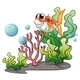 Smiling Fish with Corals, Vectors | GraphicRiver