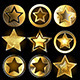 Set of Military Gold Stars, Vectors | GraphicRiver