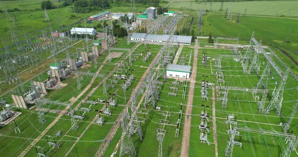 Electrical Substation Aerial View by copter102 | VideoHive