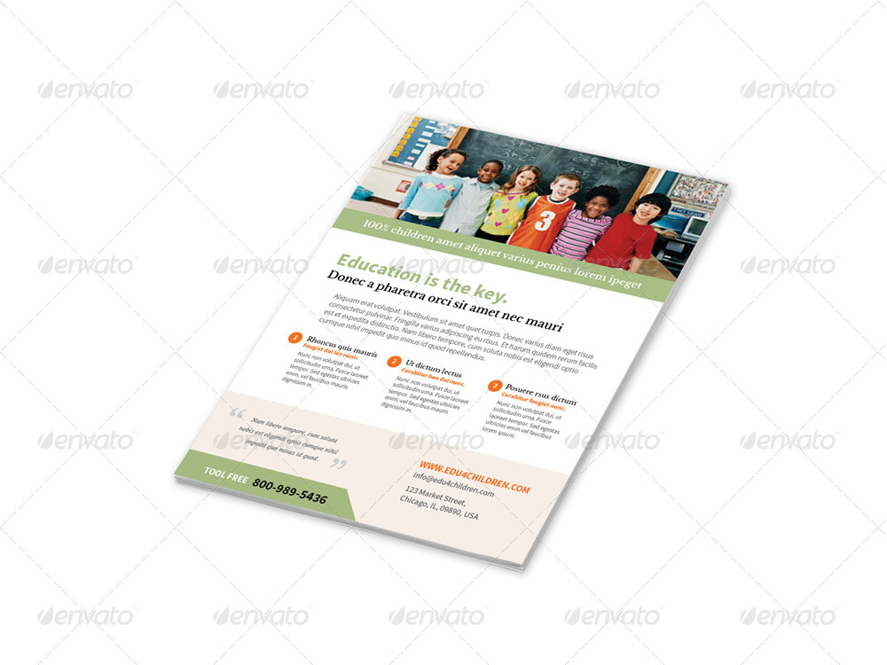 Education Flyers – 2 Options, Print Templates | GraphicRiver